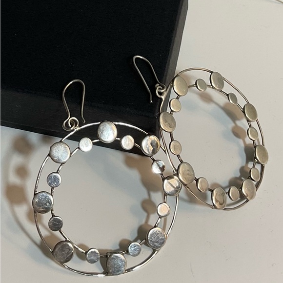 Jewelry | 925 Sterling Silver Loop Earrings 214 From Top Of Circle To ...